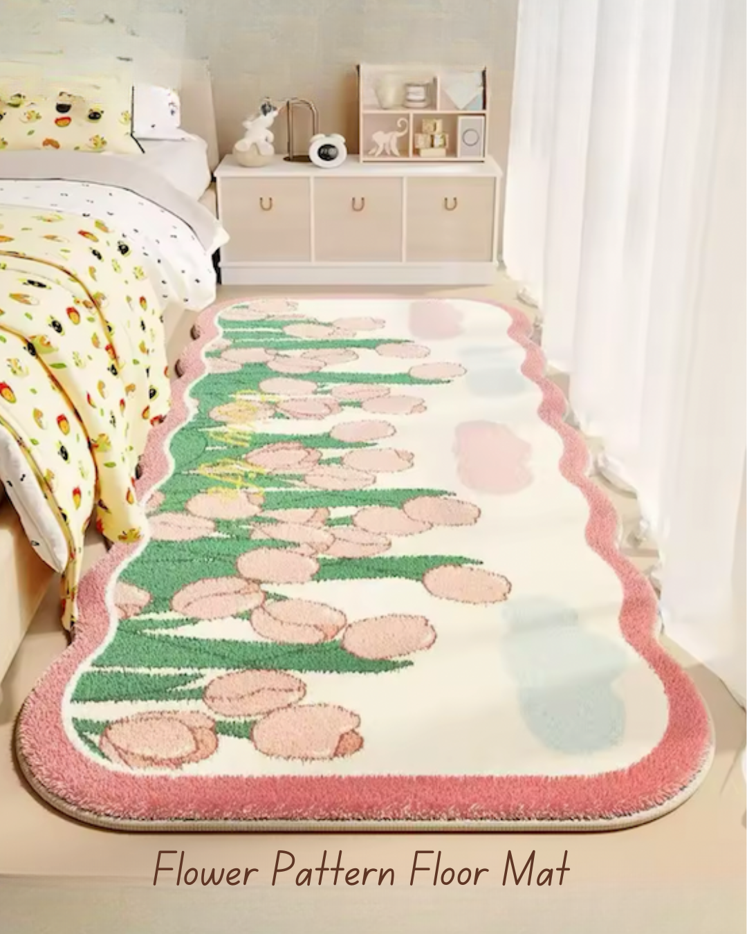 Wave Pattern Floor Mat | Stylish Rug for Bedroom, Living Room & Balcon ...