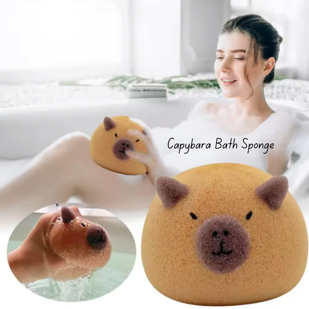Capybara Bath Sponge - Gentle Exfoliating Shower Puff for All Ages |Ho ...
